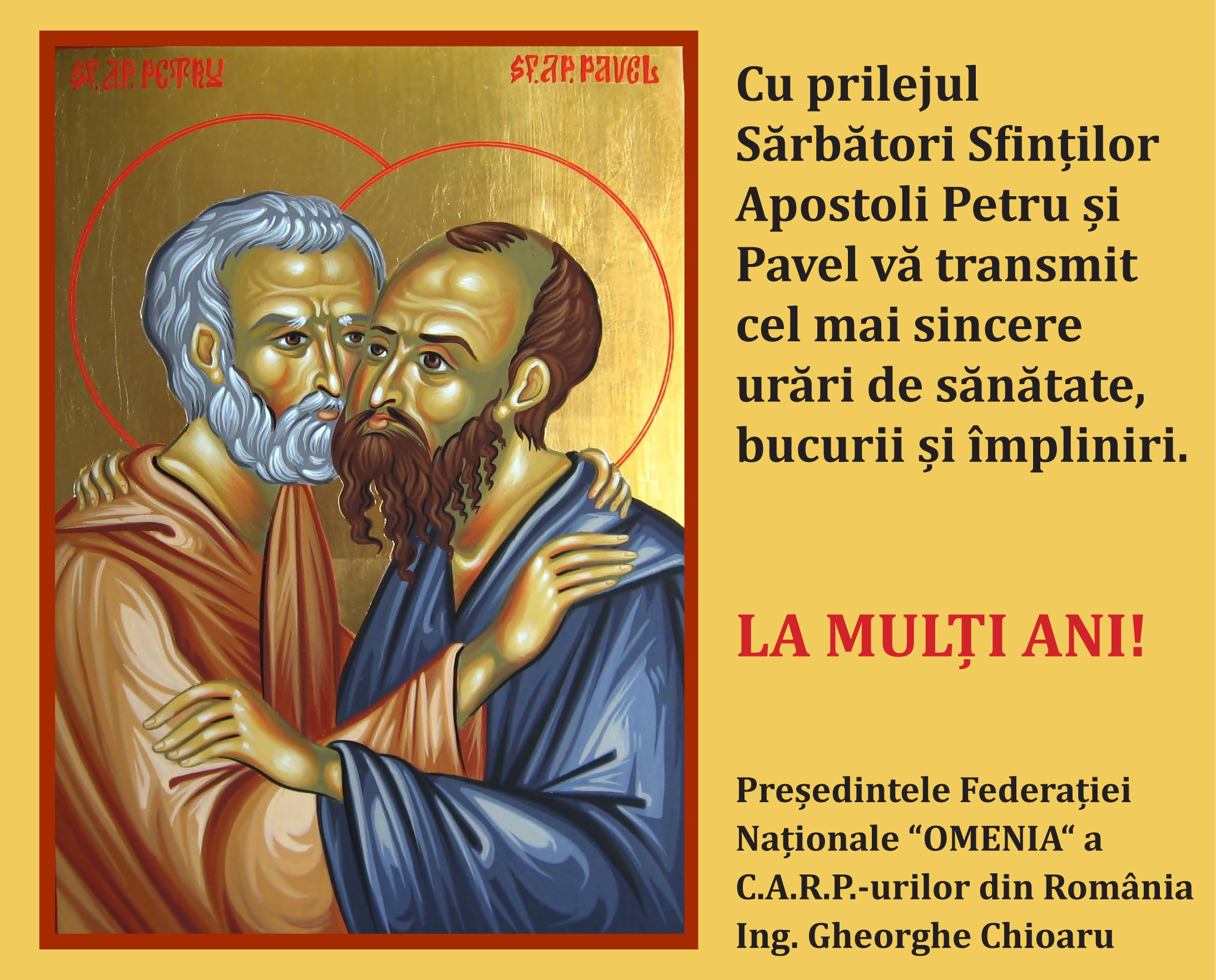 Sf_Petru_Pavel – Federatia Nationala Omenia